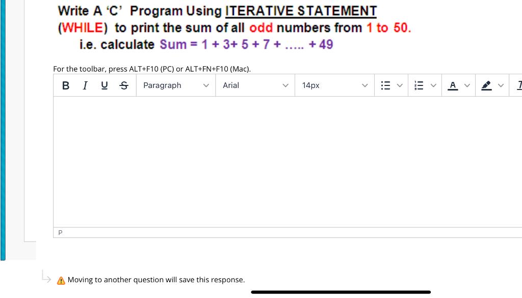 Solved Write A C Program Using Iterative Statement While 6622