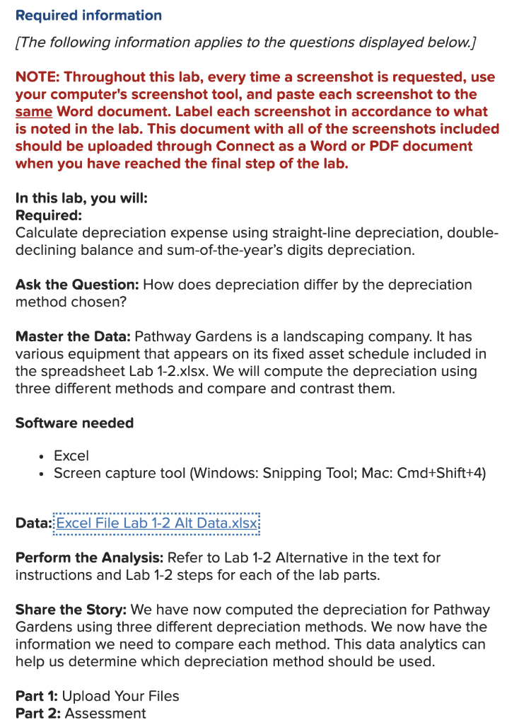 Required information [The following information | Chegg.com