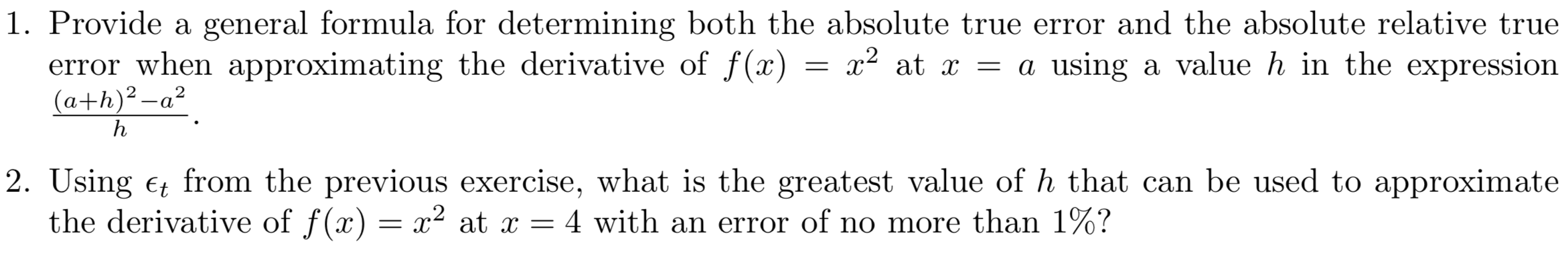 Solved 1. Provide a general formula for determining both the | Chegg.com