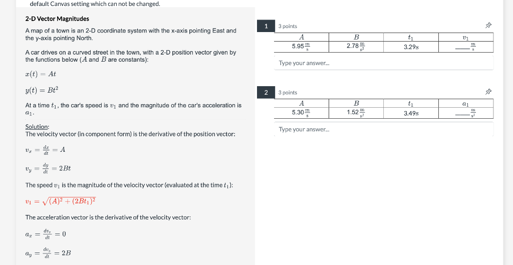 Solved 2-D Vector Magnitudes A map of a town is an 2-D | Chegg.com