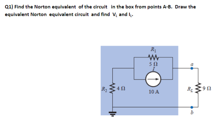 Solved Q1) ﻿Find the Norton equivalent of the circuit in the | Chegg.com