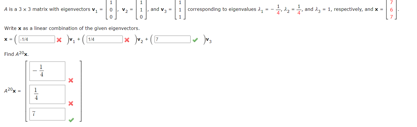 Solved A ﻿is a 3×3 ﻿matrix with eigenvectors | Chegg.com