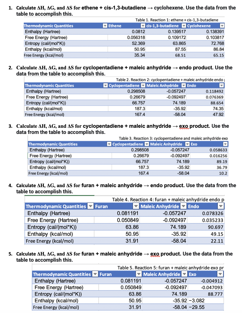 Solved 1. Calculate AH, AG, and AS for ethene + | Chegg.com