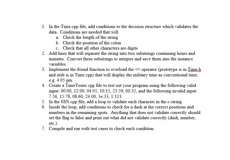Solved Time.cpp: #include "Time.h" #include using | Chegg.com