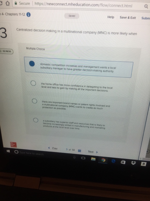 Solved Secure heducation.com/flow/connect.html Chapters | Chegg.com