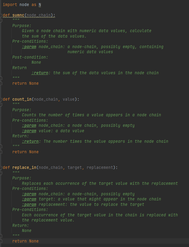 Solved In this question you'll write three functions for | Chegg.com