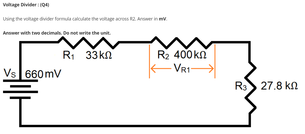 Solved Voltage Divider : (Q4) | Chegg.com