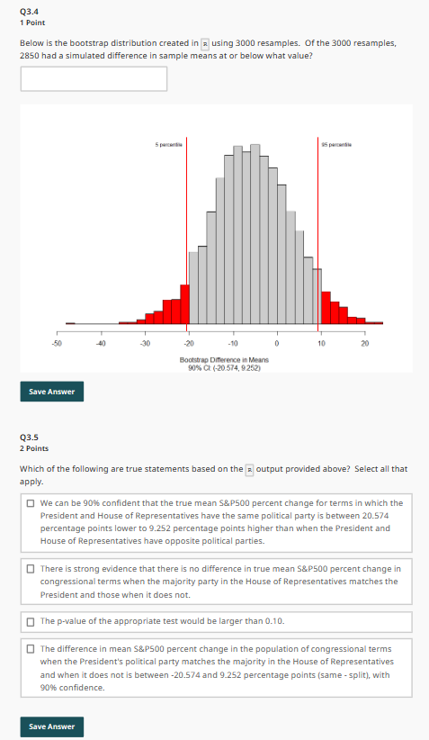 Solved Q3.41 ﻿PointBelow is the bootstrap distribution | Chegg.com