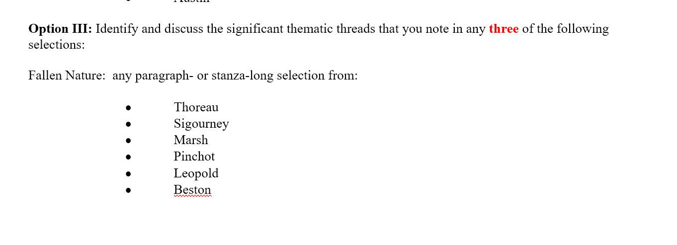 Option III: Identify and discuss the significant | Chegg.com