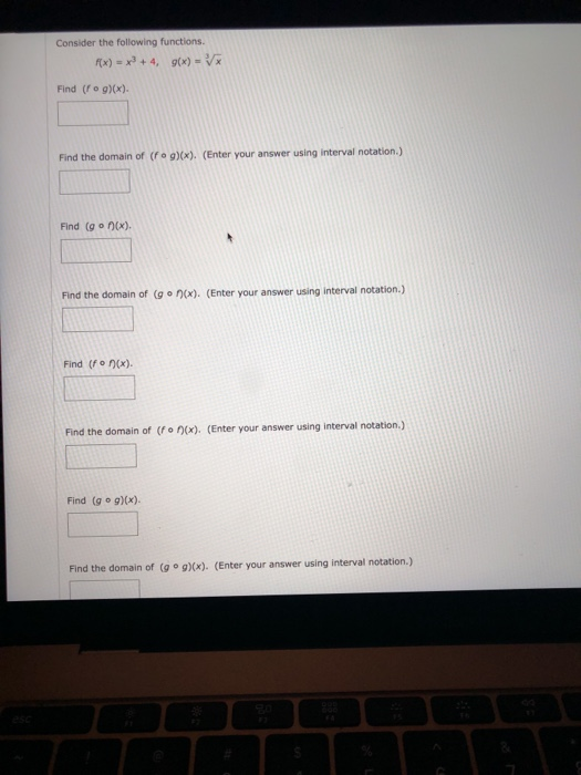 Solved Consider The Following Functions Xx Gx斎 Find