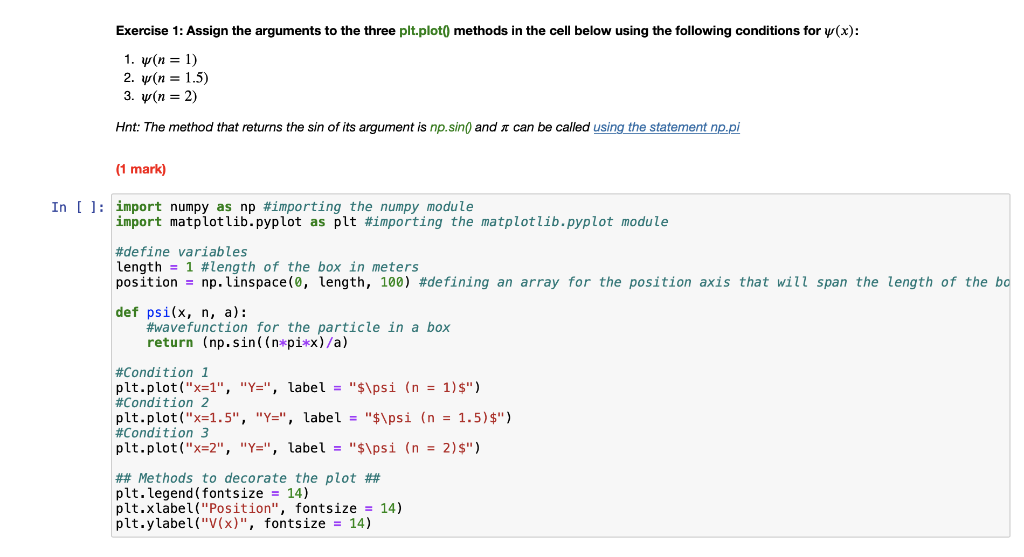 Solved Exercise 1: Assign the arguments to the three | Chegg.com