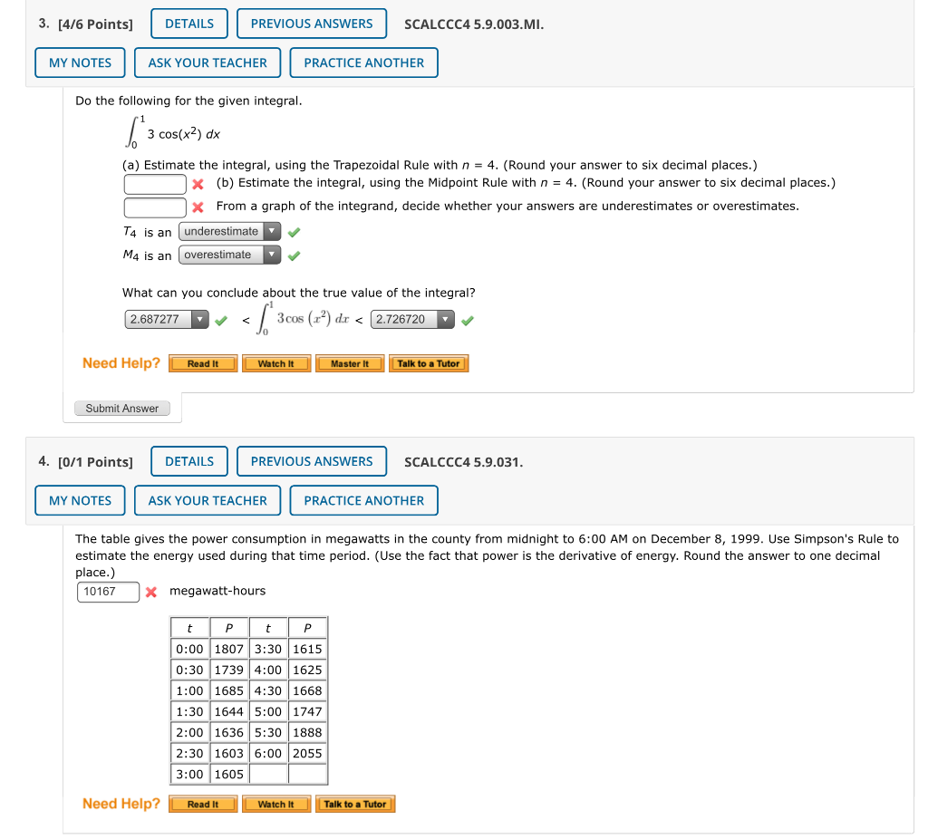 Solved 3. [4/6 Points] DETAILS PREVIOUS ANSWERS SCALCCC4 | Chegg.com