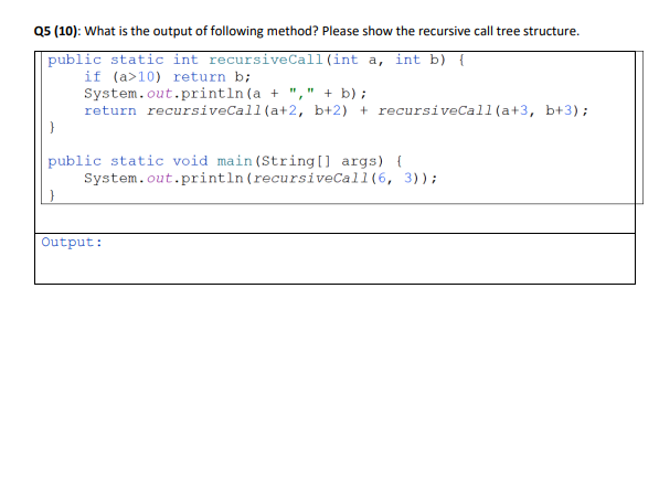 Solved Q1 (10): What is the expected output of the following | Chegg.com