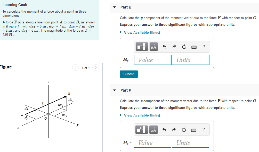 Solved Part E Learning Goal: To calculate the moment of a | Chegg.com
