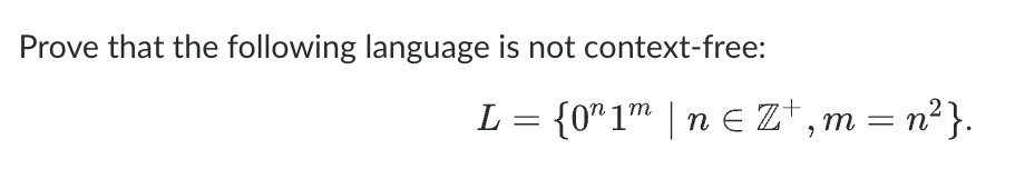 Solved Prove that the following language is not | Chegg.com