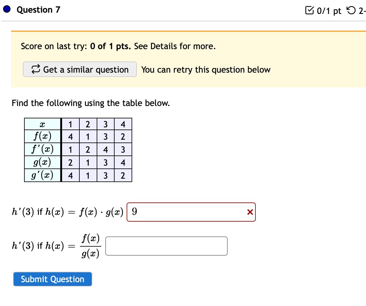 Solved Question 7 ū0/1 pt © 2- Score on last try: 0 of 1 | Chegg.com