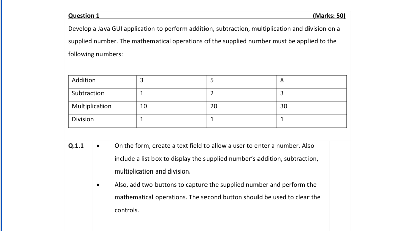 Solved Develop a Java GUI application to perform addition, | Chegg.com
