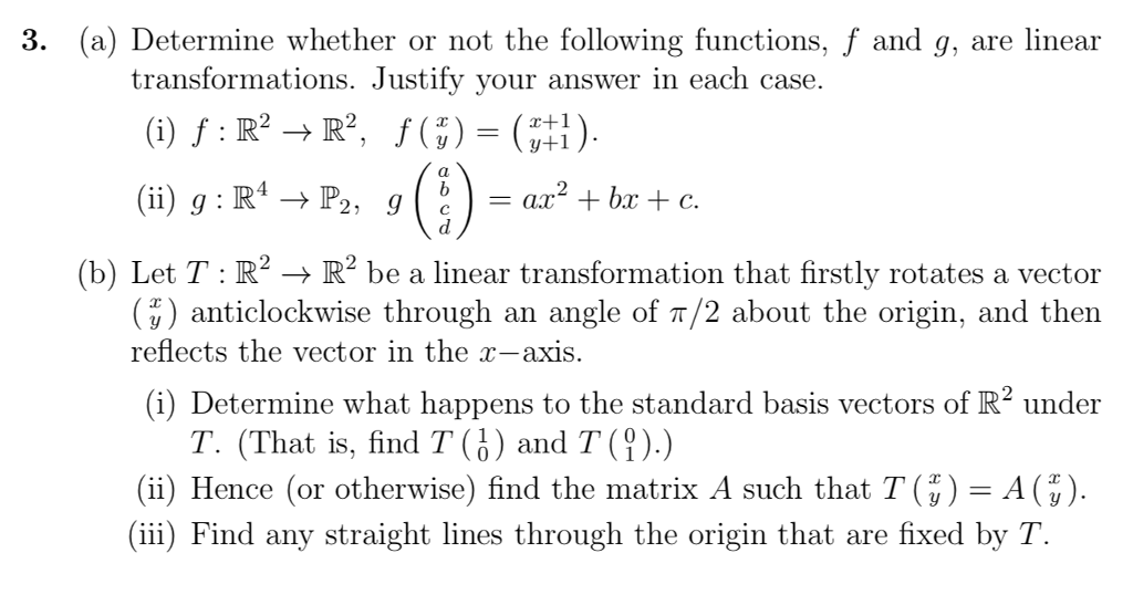 Solved 3. (a) Determine whether or not the following | Chegg.com