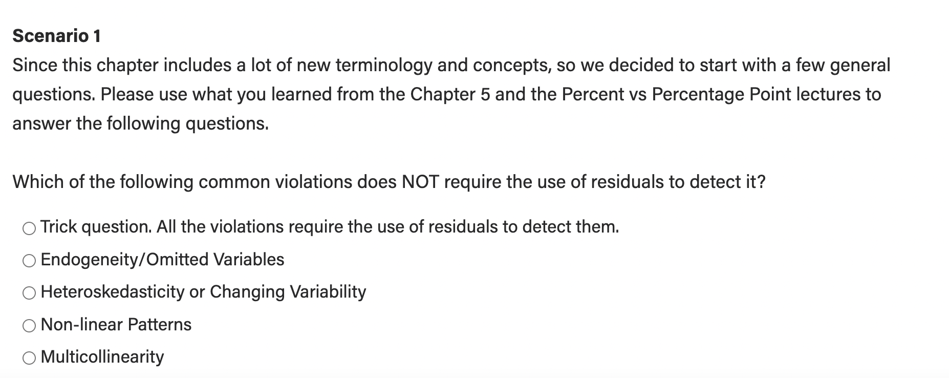Solved Scenario 1 Since this chapter includes a lot of new | Chegg.com