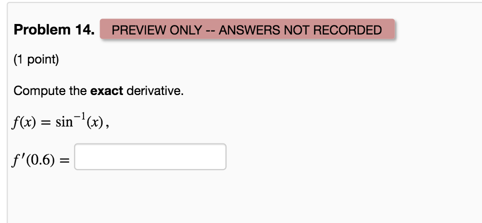 Solved Problem 14. PREVIEW ONLY --ANSWERS NOT RECORDED (1 | Chegg.com