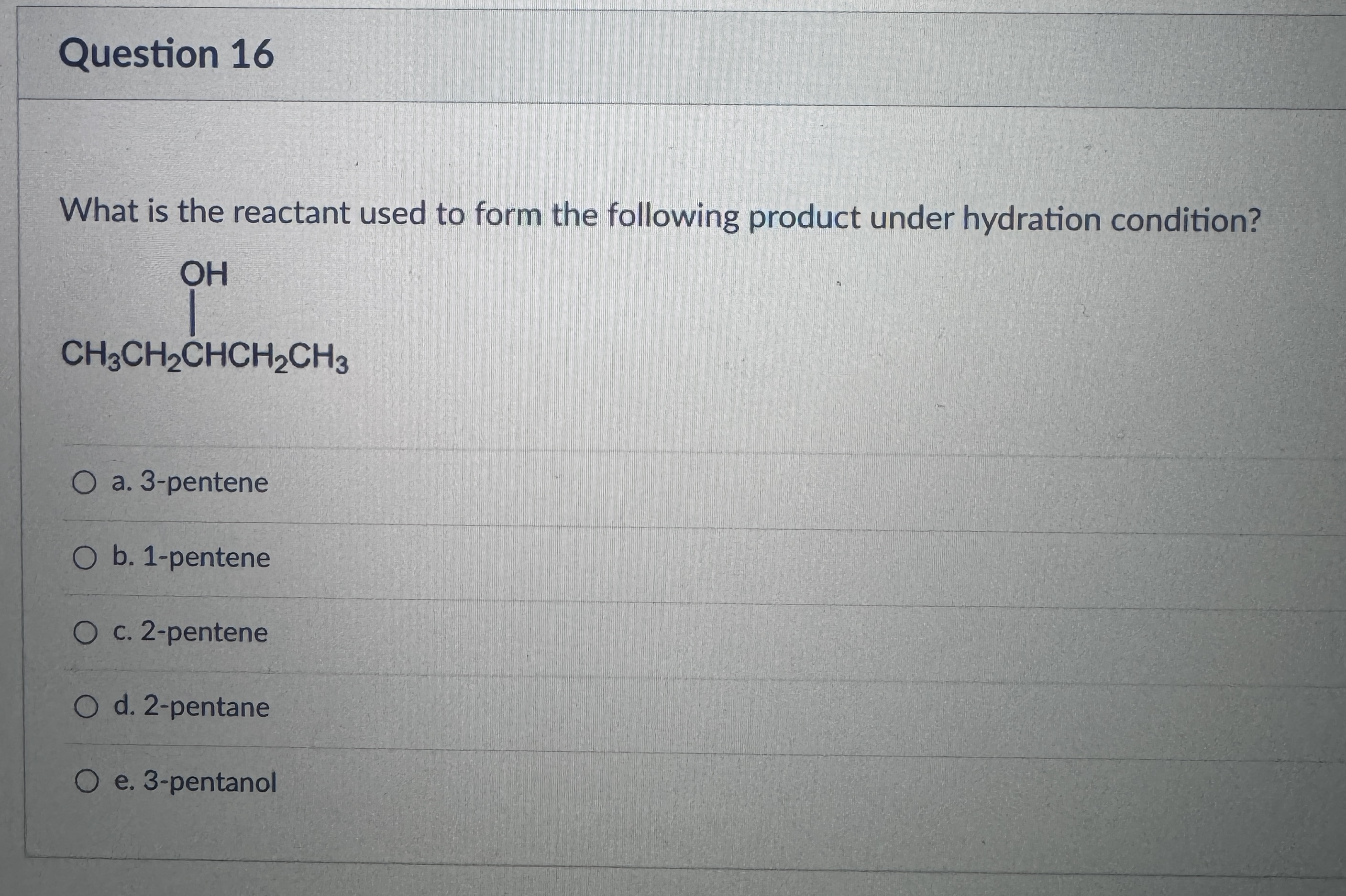 Solved What is the reactant used to form the following | Chegg.com