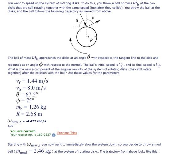 Solved Angular Collisions Two disks are initially spinning, | Chegg.com