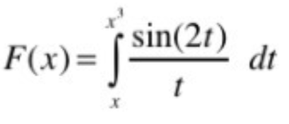 Solved sin(21) F(x)= 5 1020 dt | Chegg.com