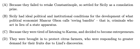 Solved From an economic point of view, why did the mafia | Chegg.com