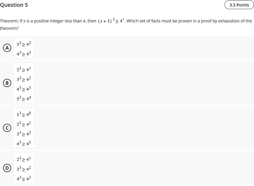 Solved Theorem: If x is a positive integer less than 4, then | Chegg.com