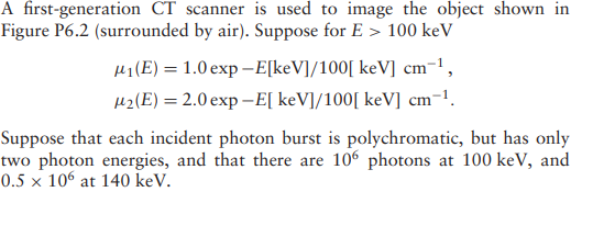 Solved A first-generation CT scanner is used to image the | Chegg.com