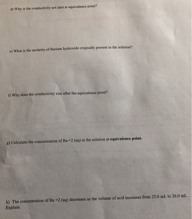 Solved Conductivity Volume H2SO4 (mL 1. 0.20 M sulfuric acid | Chegg.com