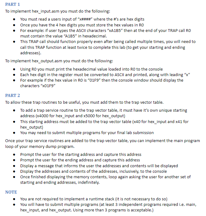 Solved THIS LAB SHOULD BE DONE IN LC3 Assembly LanguageTest | Chegg.com