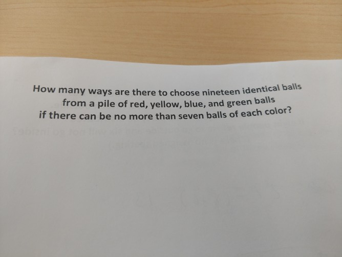 Solved o choose nineteen identical balls How many ways are | Chegg.com