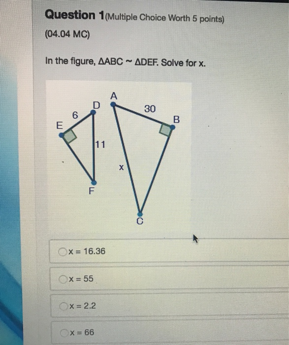 Solved Question 1(Multiple Choice Worth 5 points) (04.04 MC) | Chegg.com