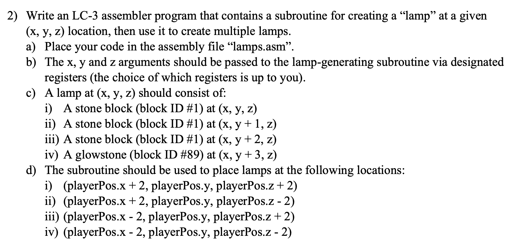Solved 2 Write An Lc 3 Assembler Program That Contains A