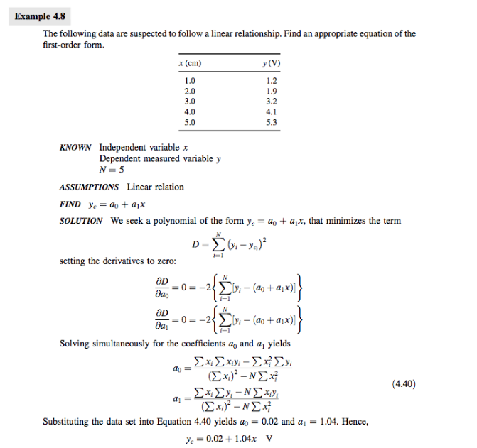 Solved Example 4.8 The following data are suspected to | Chegg.com