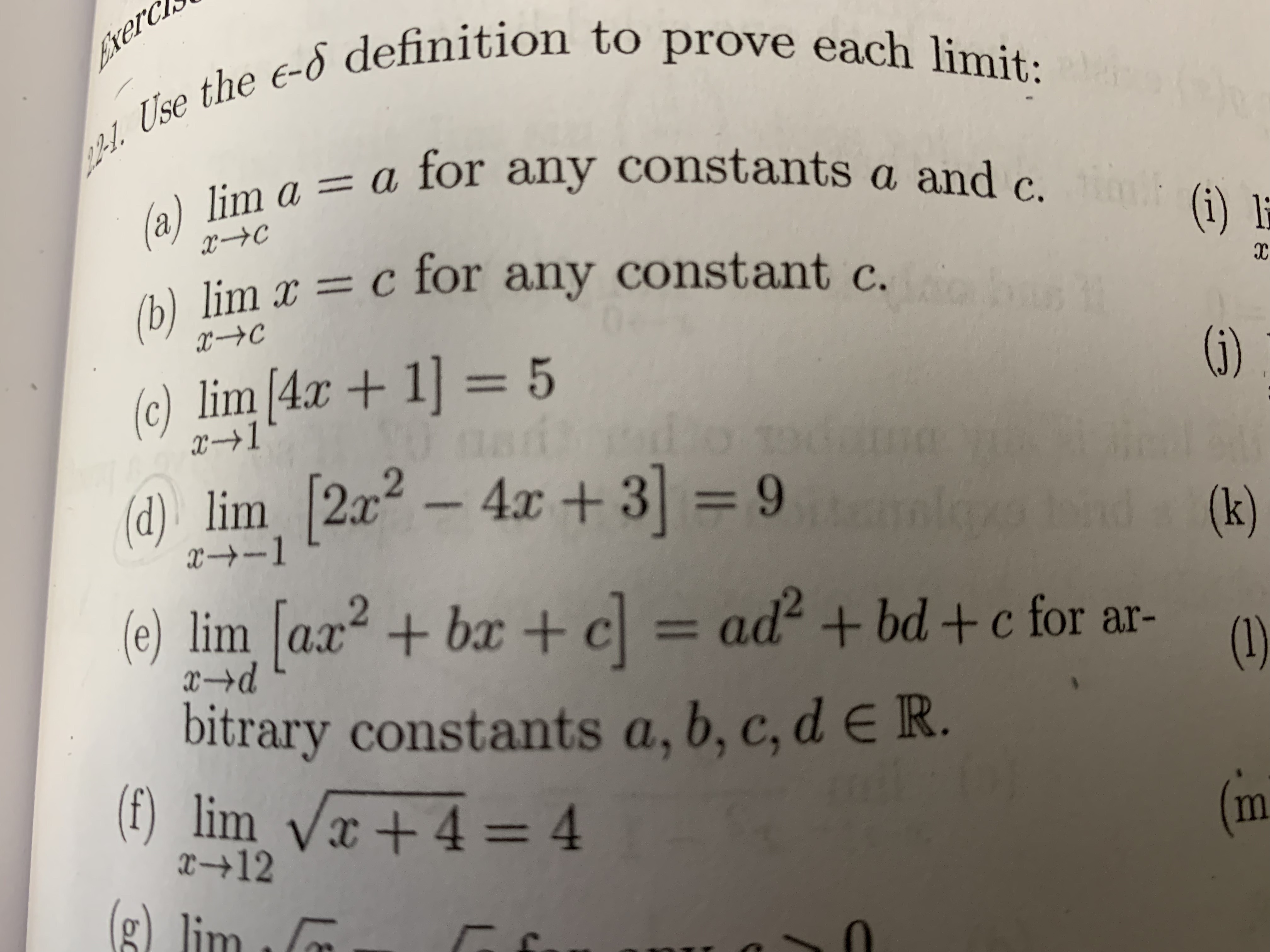 Solved Evert 4. Use the e-8 definition to prove each limit: | Chegg.com