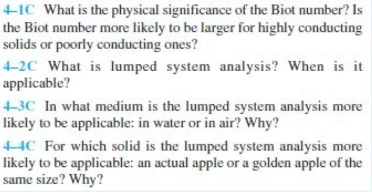 Solved 4-1C What is the physical significance of the Biot | Chegg.com