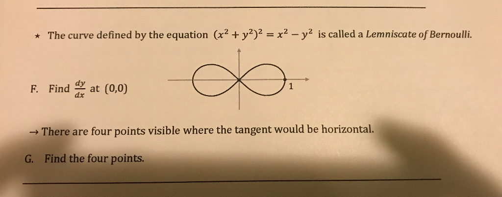 Solved The curve defined by the equation (x2 + y2)2-x2-y2 is | Chegg.com