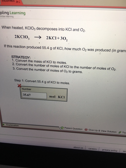 Solved When heated, KClO_3 decomposes into KCl and O_2 | Chegg.com