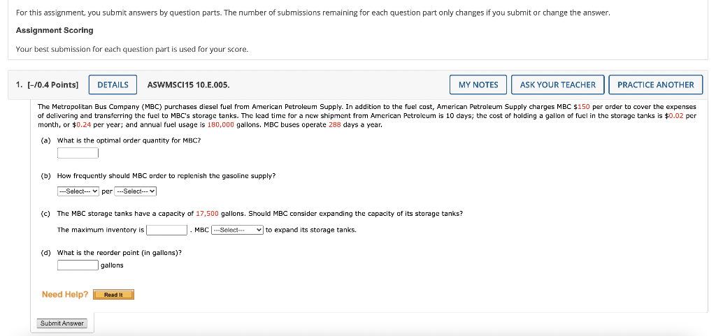 Solved For this assignment, you submit answers by question | Chegg.com