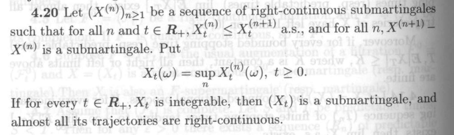 4.20 Let (X(n))n≥1 be a sequence of right-continuous | Chegg.com