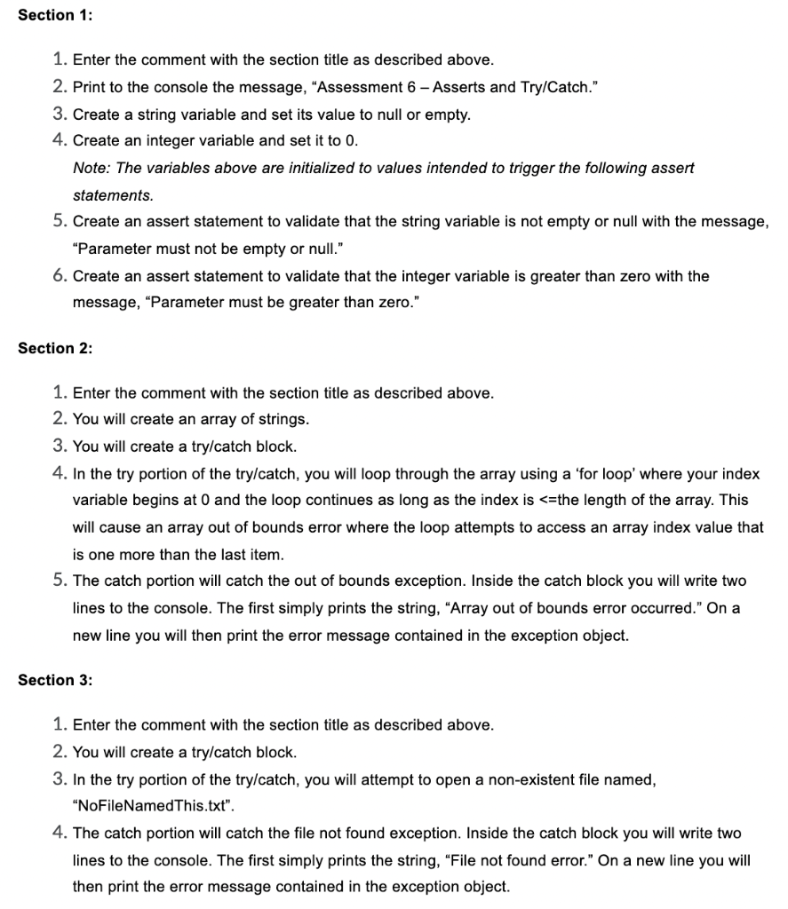 Solved Section 1: 1. Enter the comment with the section | Chegg.com