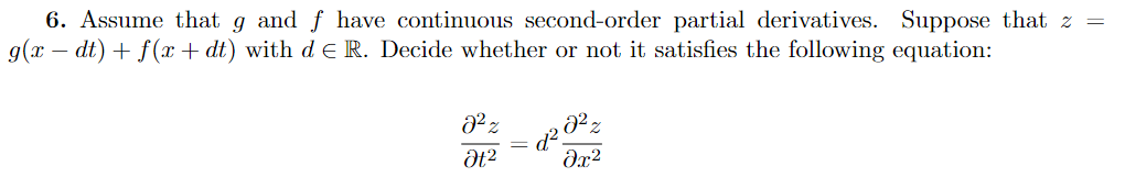 Solved 6. Assume that g and f have continuous second-order | Chegg.com