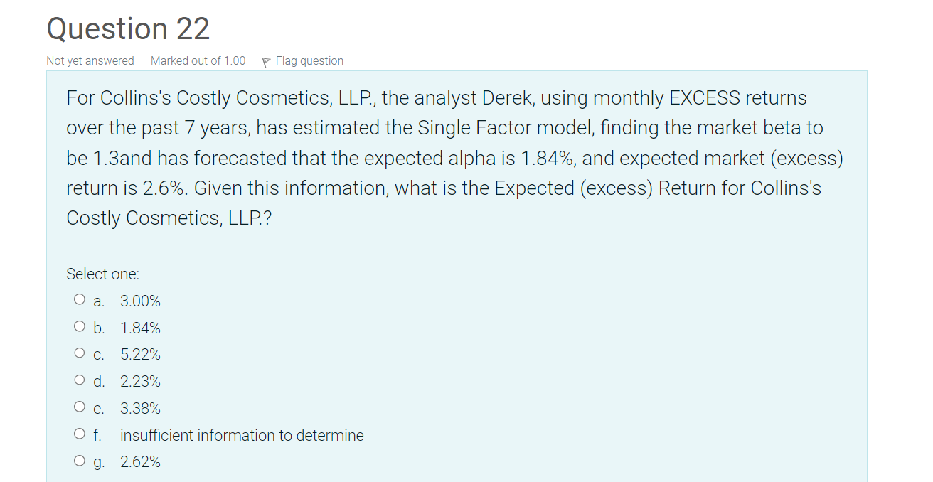 Solved For Collins's Costly Cosmetics, LLP., the analyst | Chegg.com