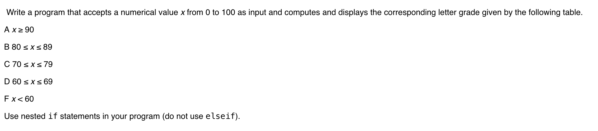 Solved Write a program that accepts a numerical value x from | Chegg.com