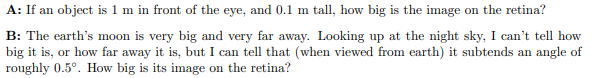 Solved We will model the human eye as a uniform medium with | Chegg.com
