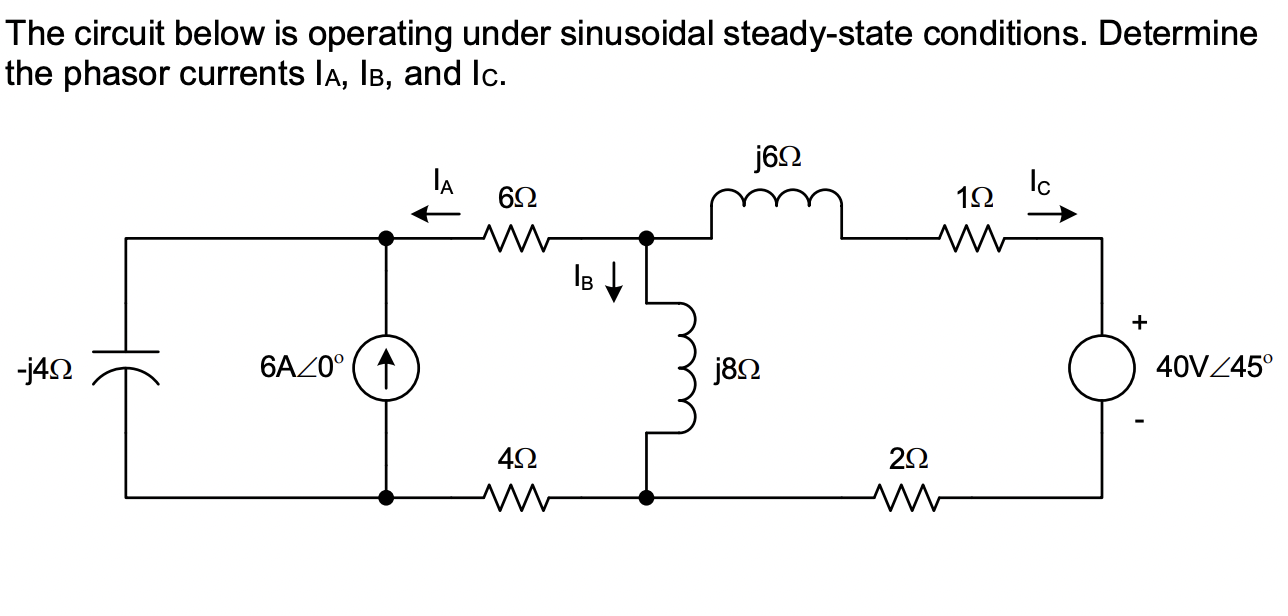 Solved The circuit below is operating under sinusoidal | Chegg.com