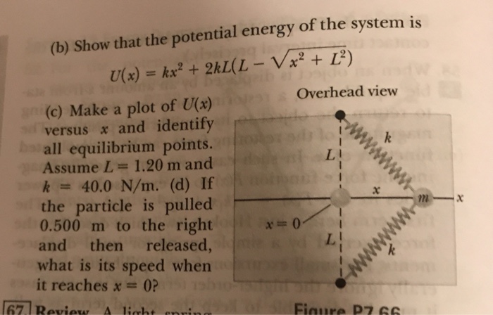 Solved Challenge Problems 66. A particle of mass m = 1.18 kg | Chegg.com