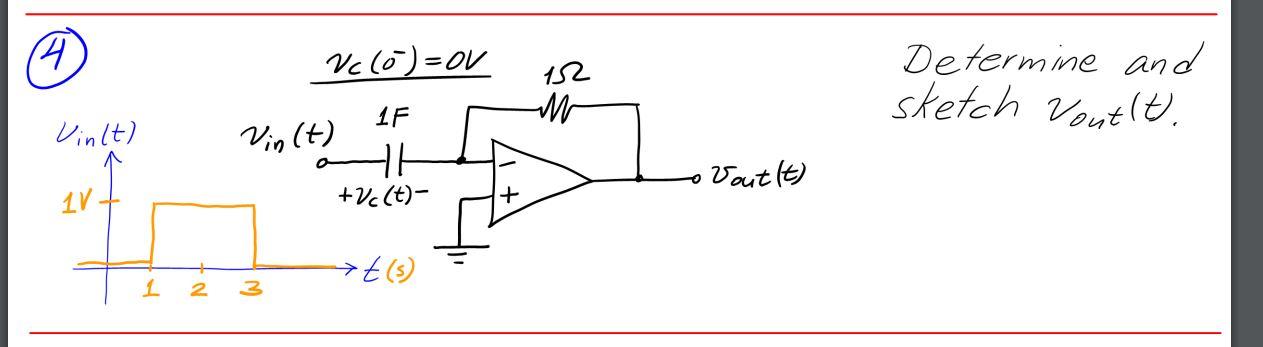 Solved Determine and sketch Vout (t). | Chegg.com